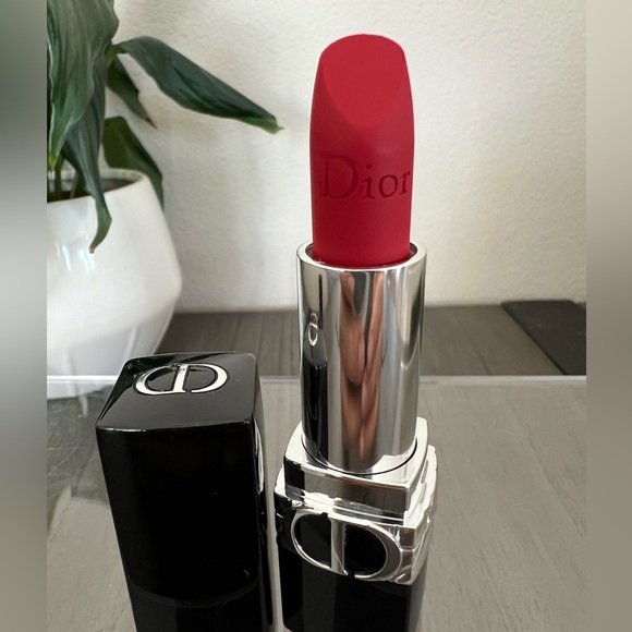 Dior | Makeup | Dior Rouge Dior Velvet Lipstick 999 Matte | Poshmark
